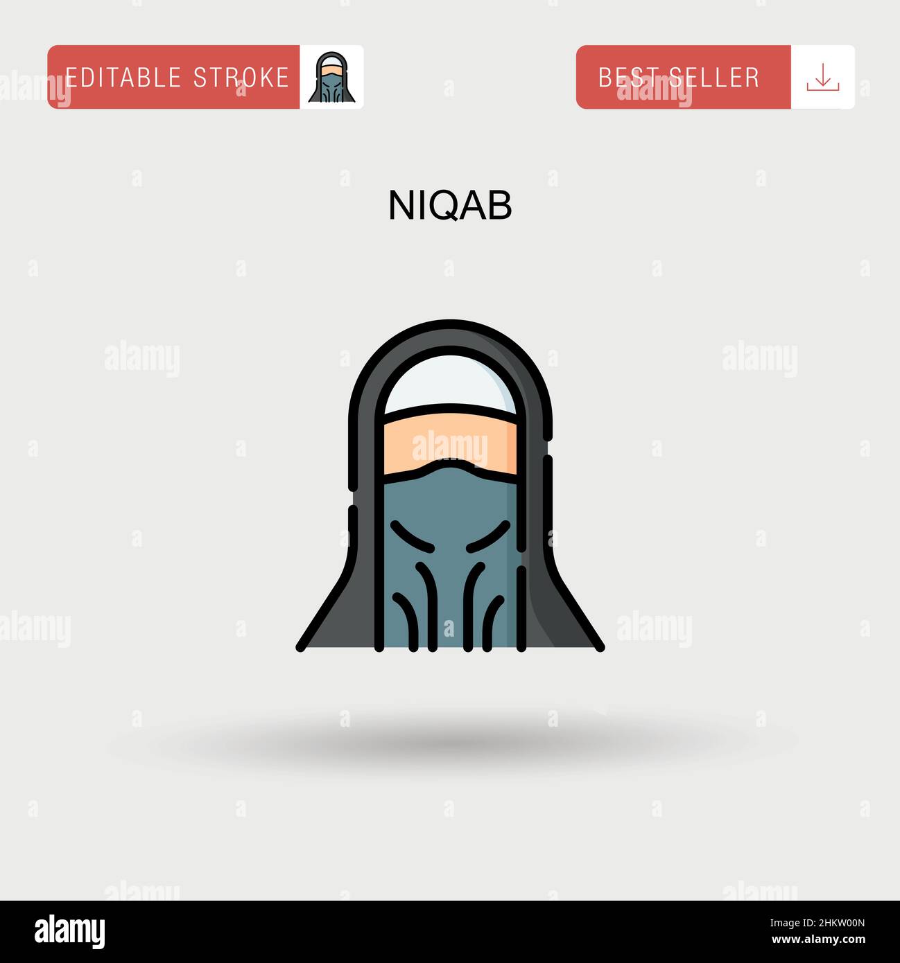 Wearing niqab Stock Vector Images - Alamy