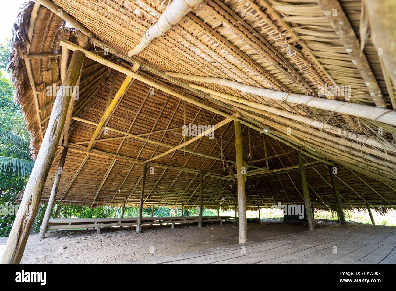 Architecture of a maloca in the indigenous community of the Ticunas ...