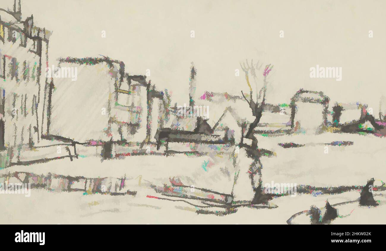 Art inspired by Buildings around wasteland in Amsterdam The Netherlands ...