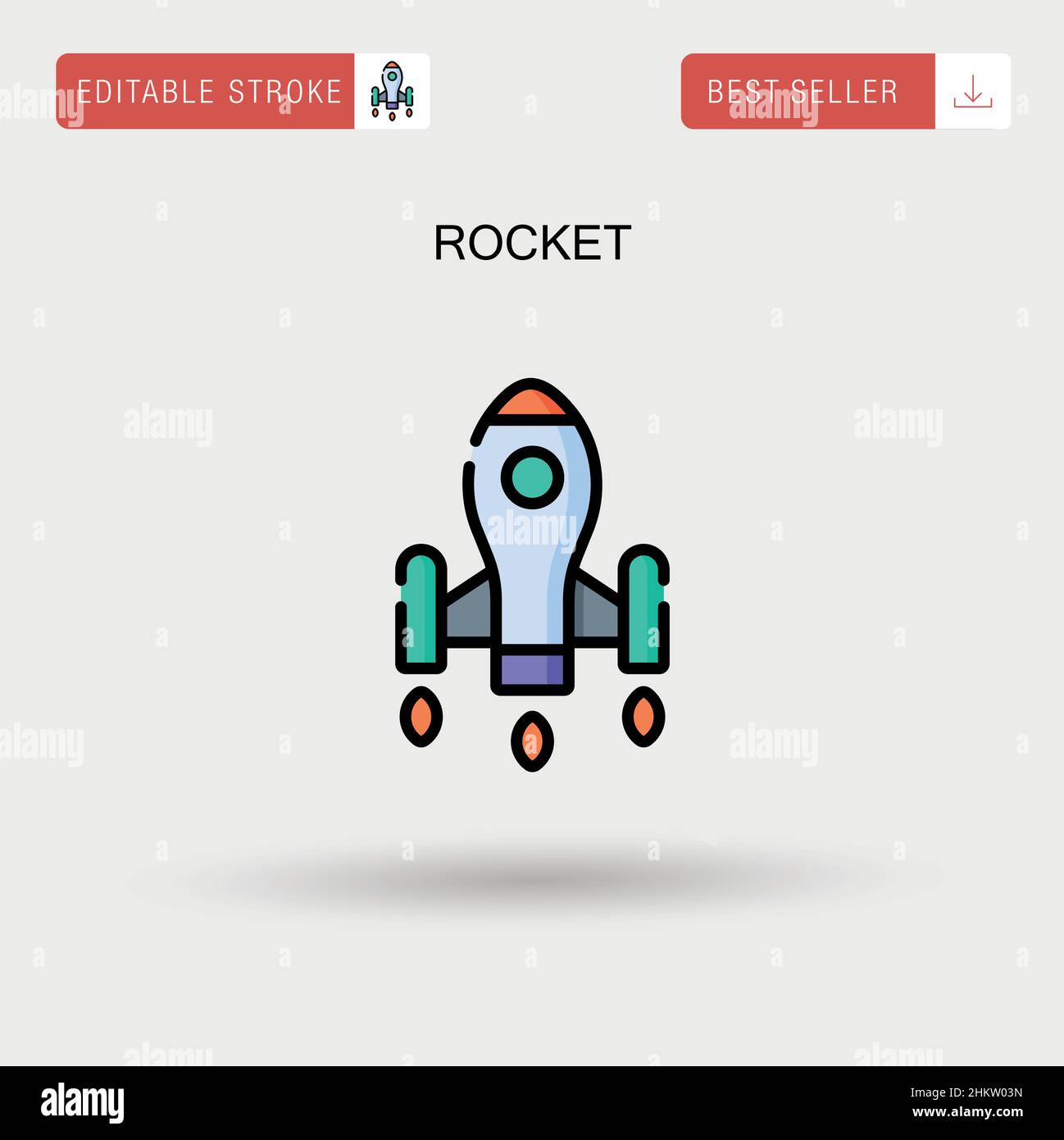 Rocket Simple vector icon Stock Vector Image & Art - Alamy