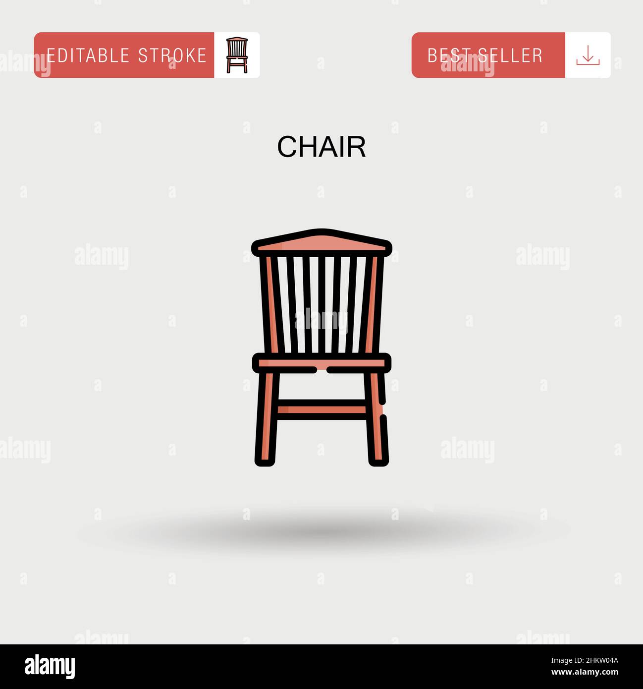 Chair Simple vector icon Stock Vector Image & Art - Alamy