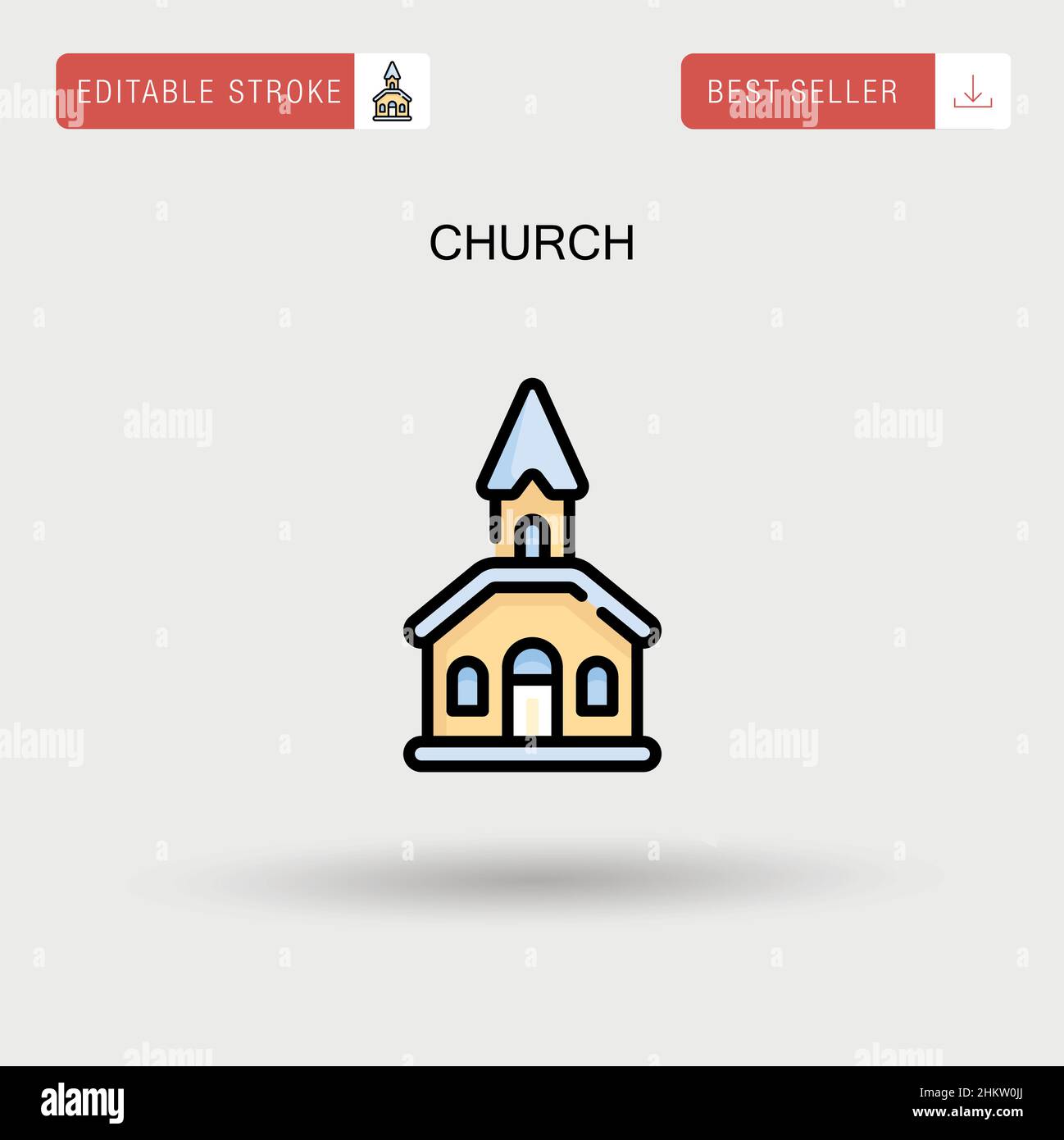 Church Simple vector icon Stock Vector Image & Art - Alamy