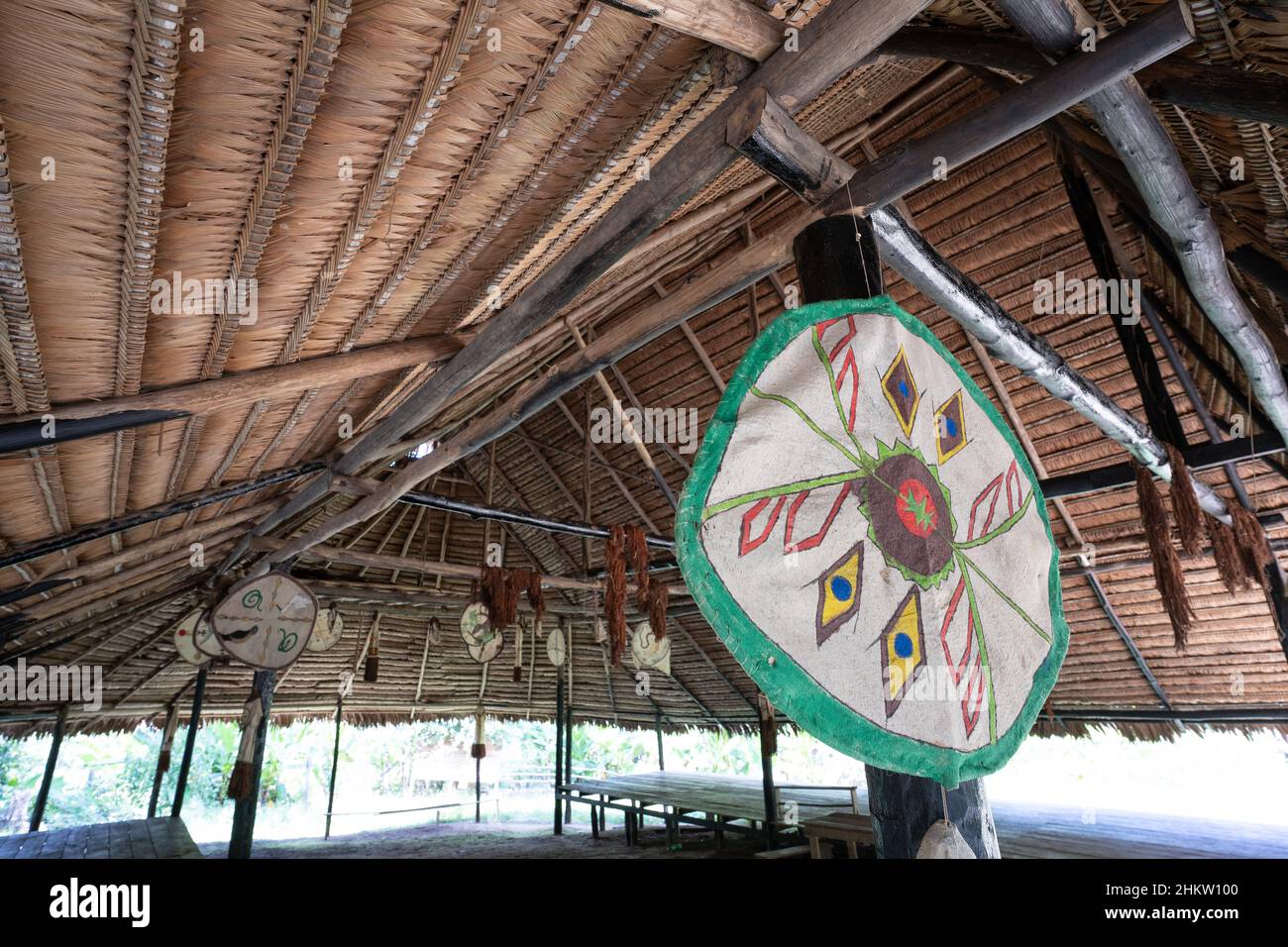 Architecture of a maloca in the indigenous community of the Ticunas ...