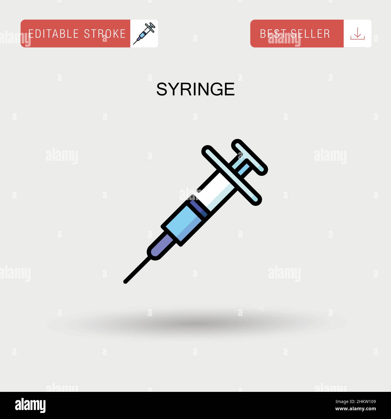 Syringe Simple vector icon Stock Vector Image & Art - Alamy