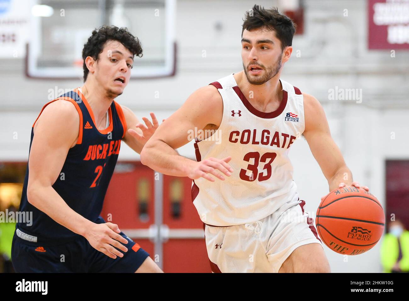 February 2, 2022: Colgate Raiders guard Oliver Lynch-Daniels (33 ...