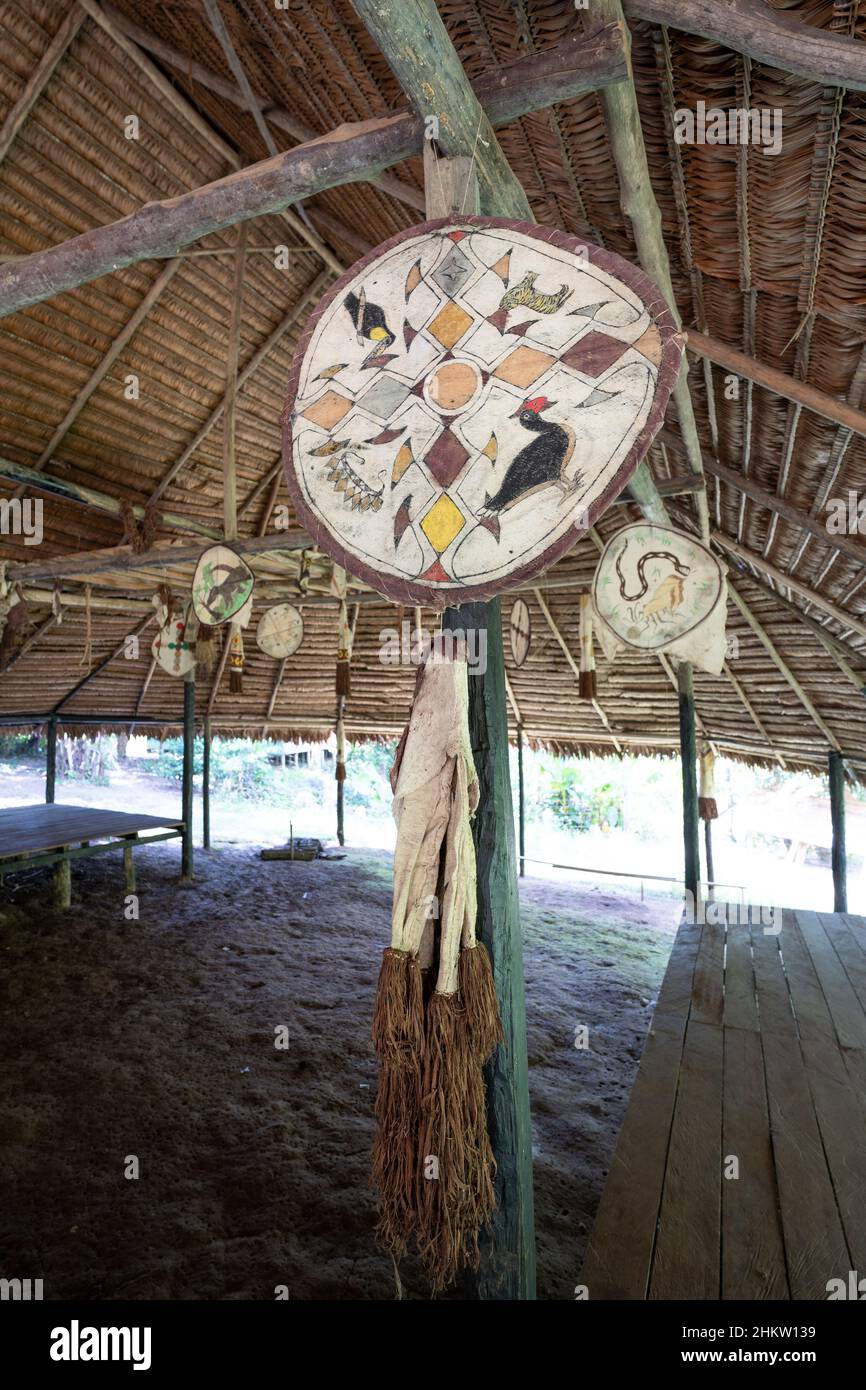 Architecture of a maloca in the indigenous community of the Ticunas ...