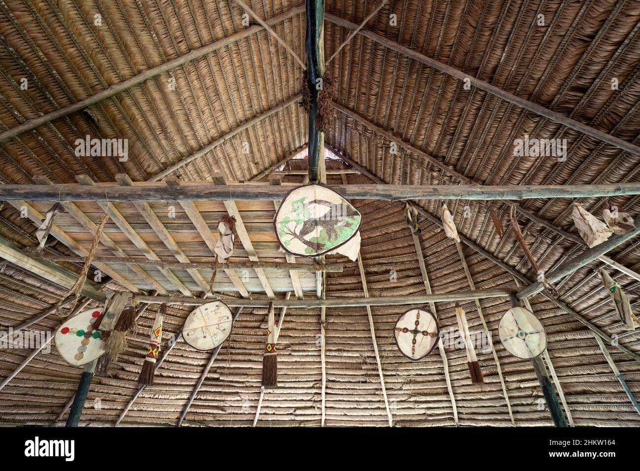 Architecture of a maloca in the indigenous community of the Ticunas ...