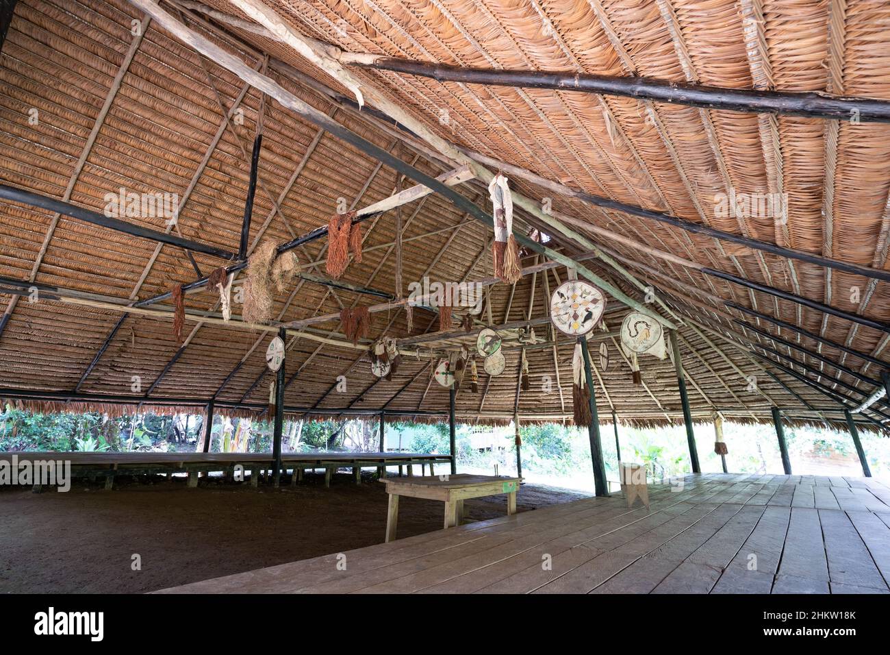 Architecture of a maloca in the indigenous community of the Ticunas ...