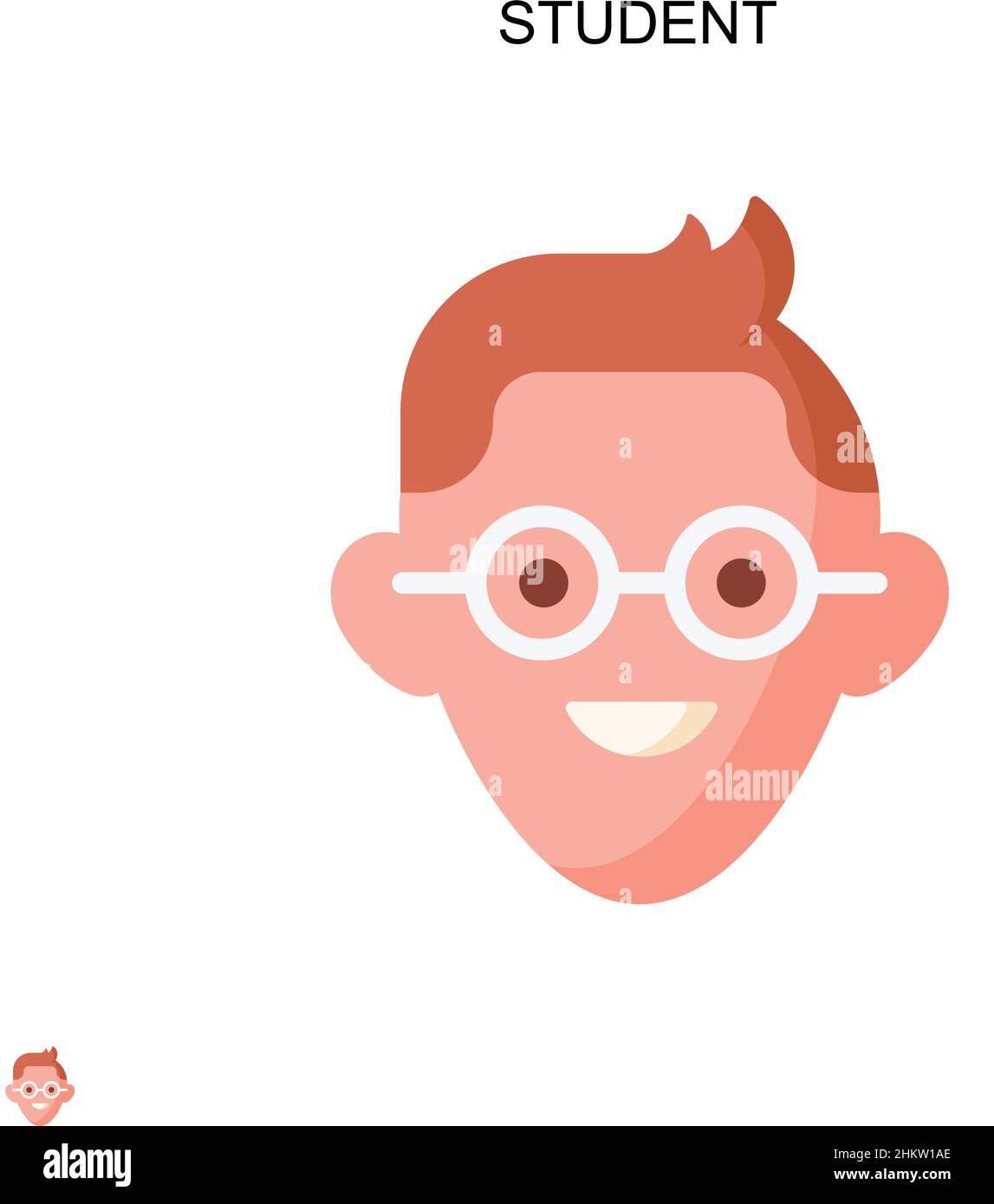 Student Simple vector icon. Illustration symbol design template for web ...