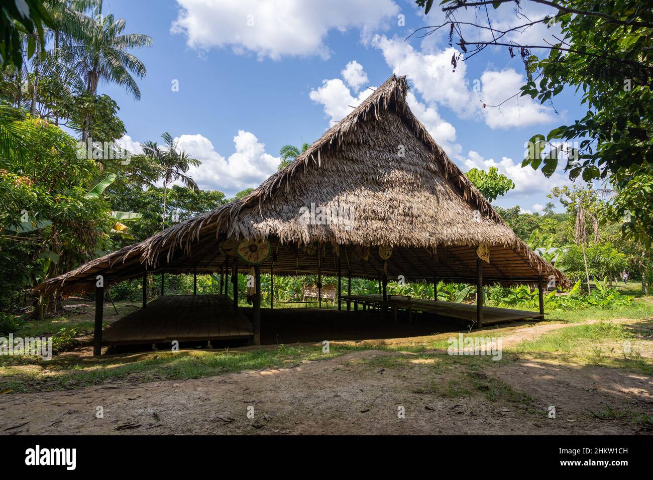 Architecture of a maloca in the indigenous community of the Ticunas ...