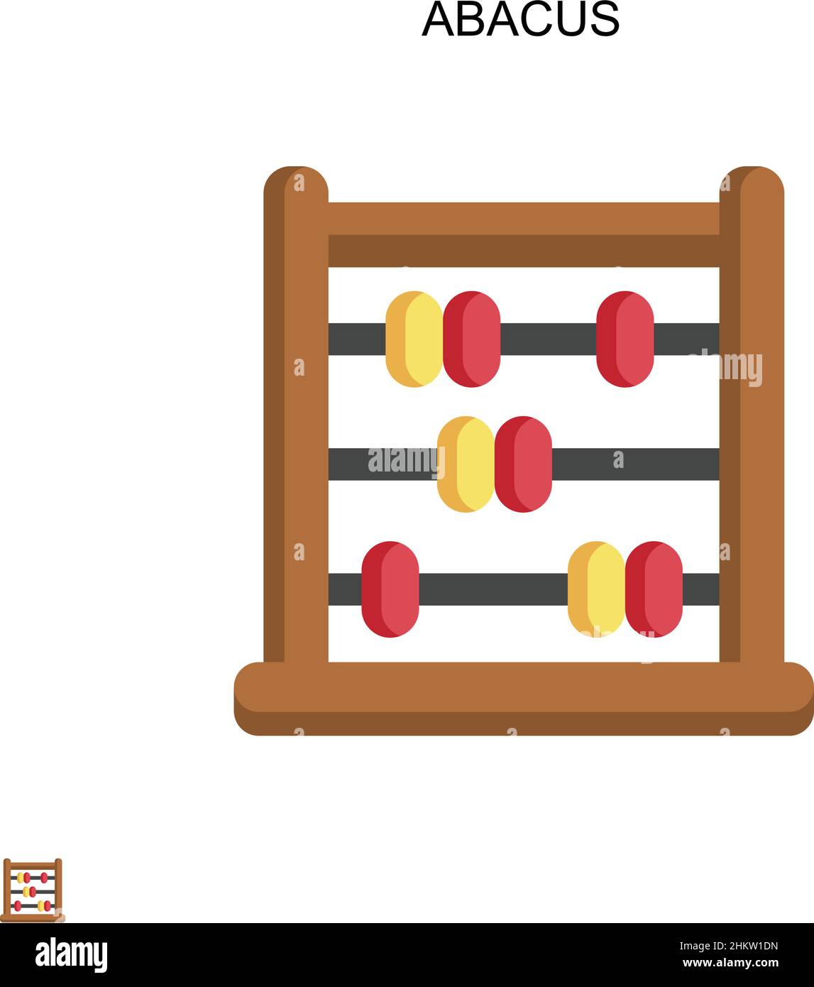Abacus Simple vector icon. Illustration symbol design template for web ...
