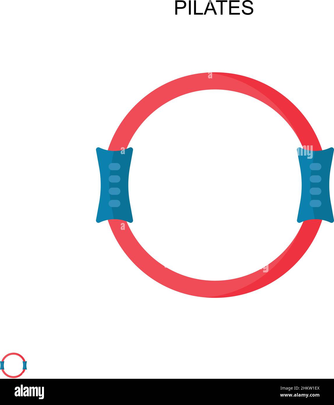 Pilates Simple vector icon. Illustration symbol design template for web ...