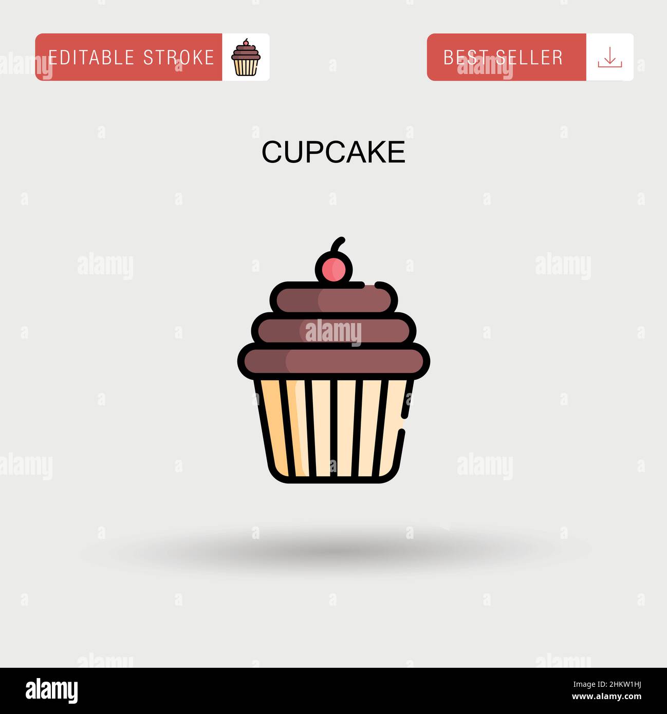 Cupcake chocolate frosting Stock Vector Images - Alamy