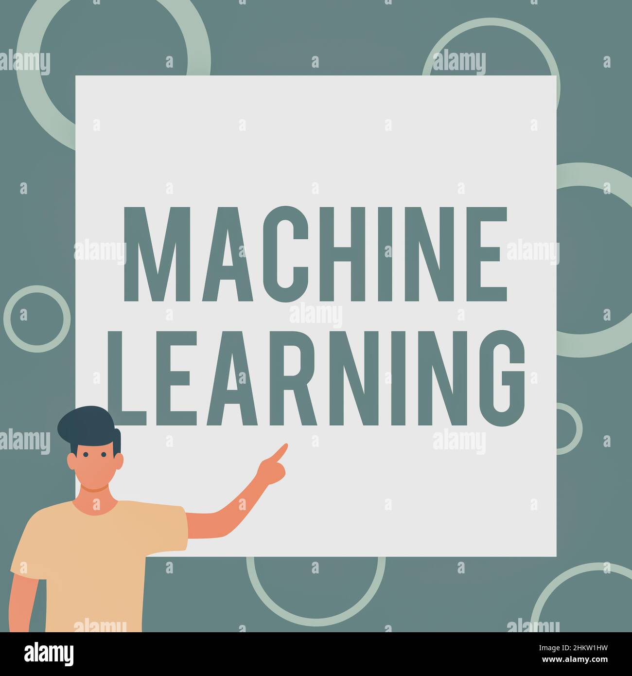 Conceptual caption Machine Learning. Business overview give computers ...