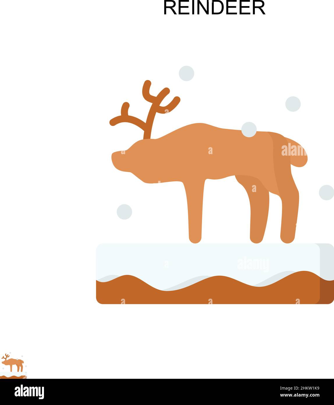 Reindeer Simple vector icon. Illustration symbol design template for ...