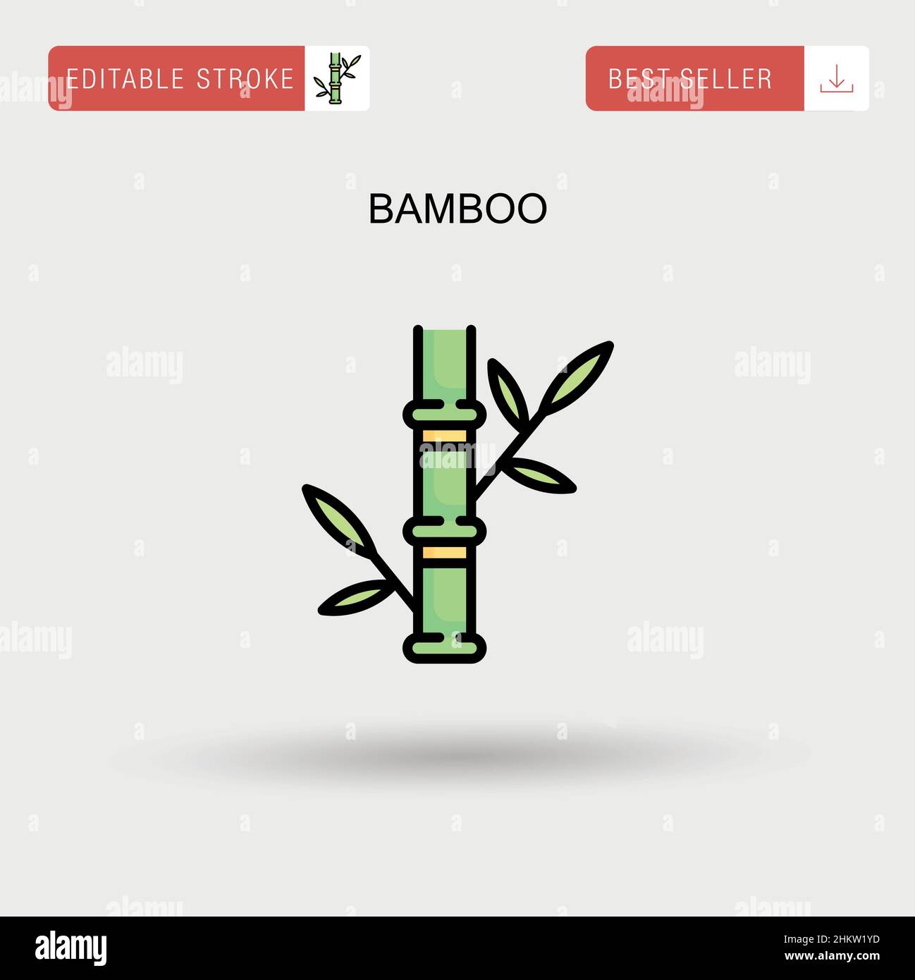 Bamboo stick white background Stock Vector Images - Alamy