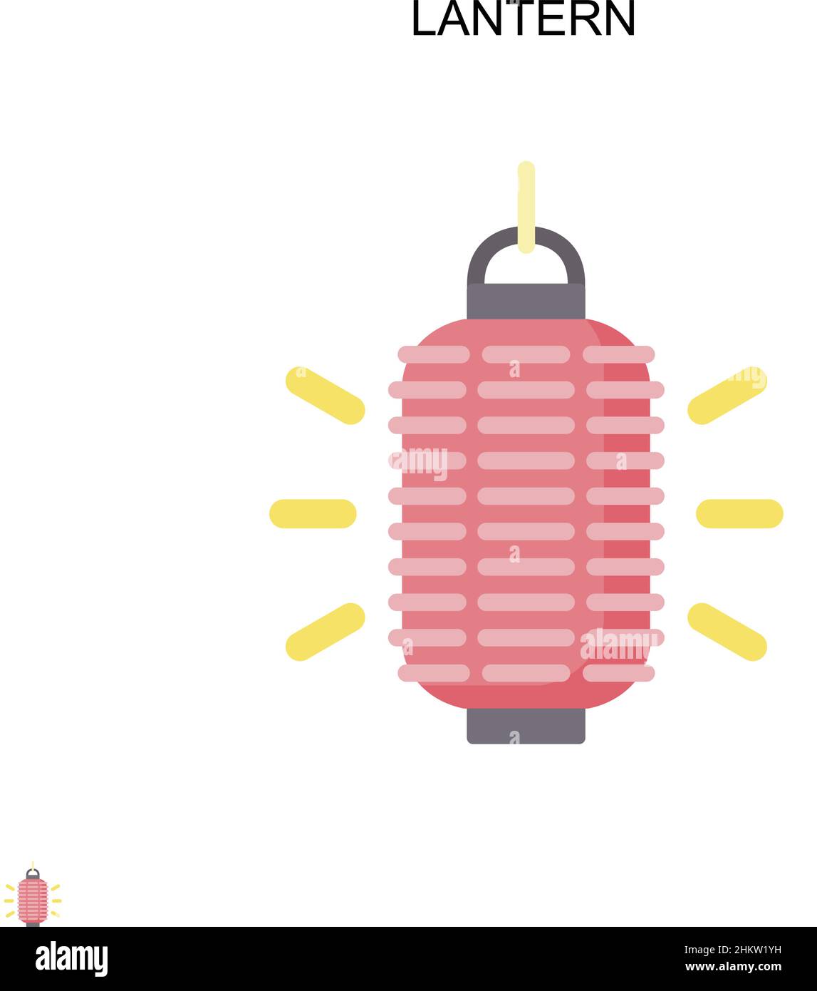 Lantern Simple vector icon. Illustration symbol design template for web ...