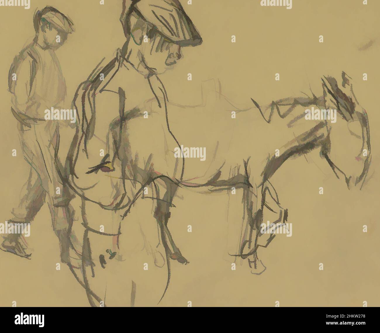 Art inspired by Two studies of a donkey boy and a donkey, Classic works ...