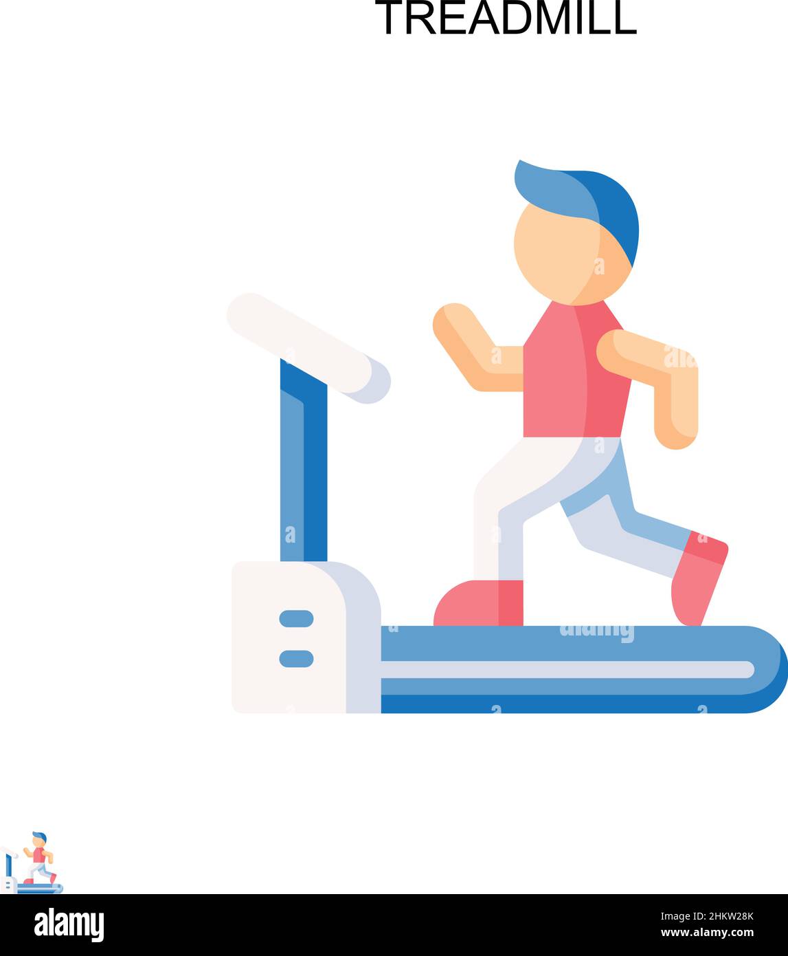 Treadmill Simple vector icon. Illustration symbol design template for ...
