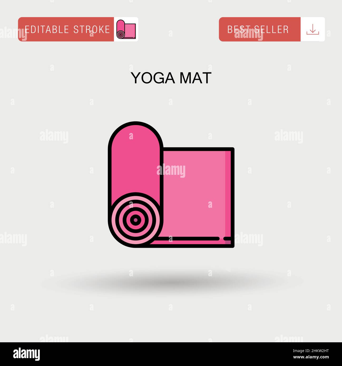 Yoga mat Simple vector icon Stock Vector Image & Art - Alamy