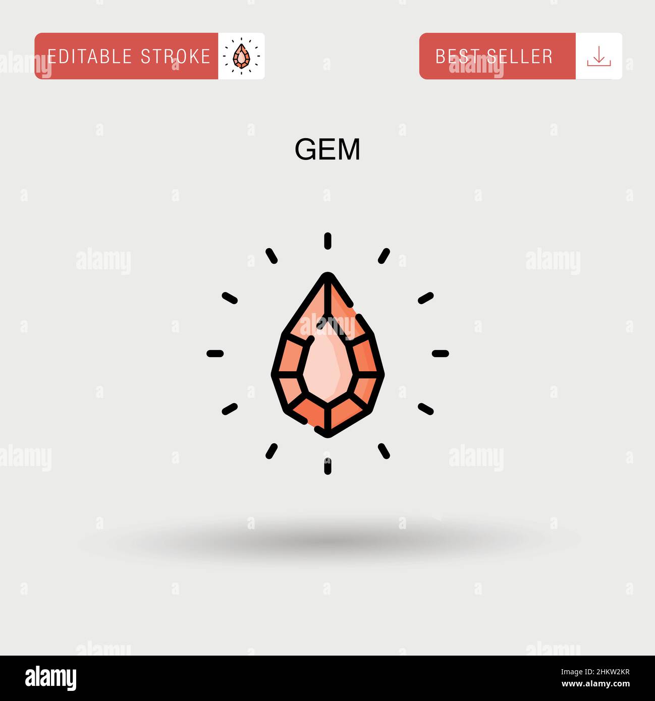 Gem Simple vector icon Stock Vector Image & Art - Alamy