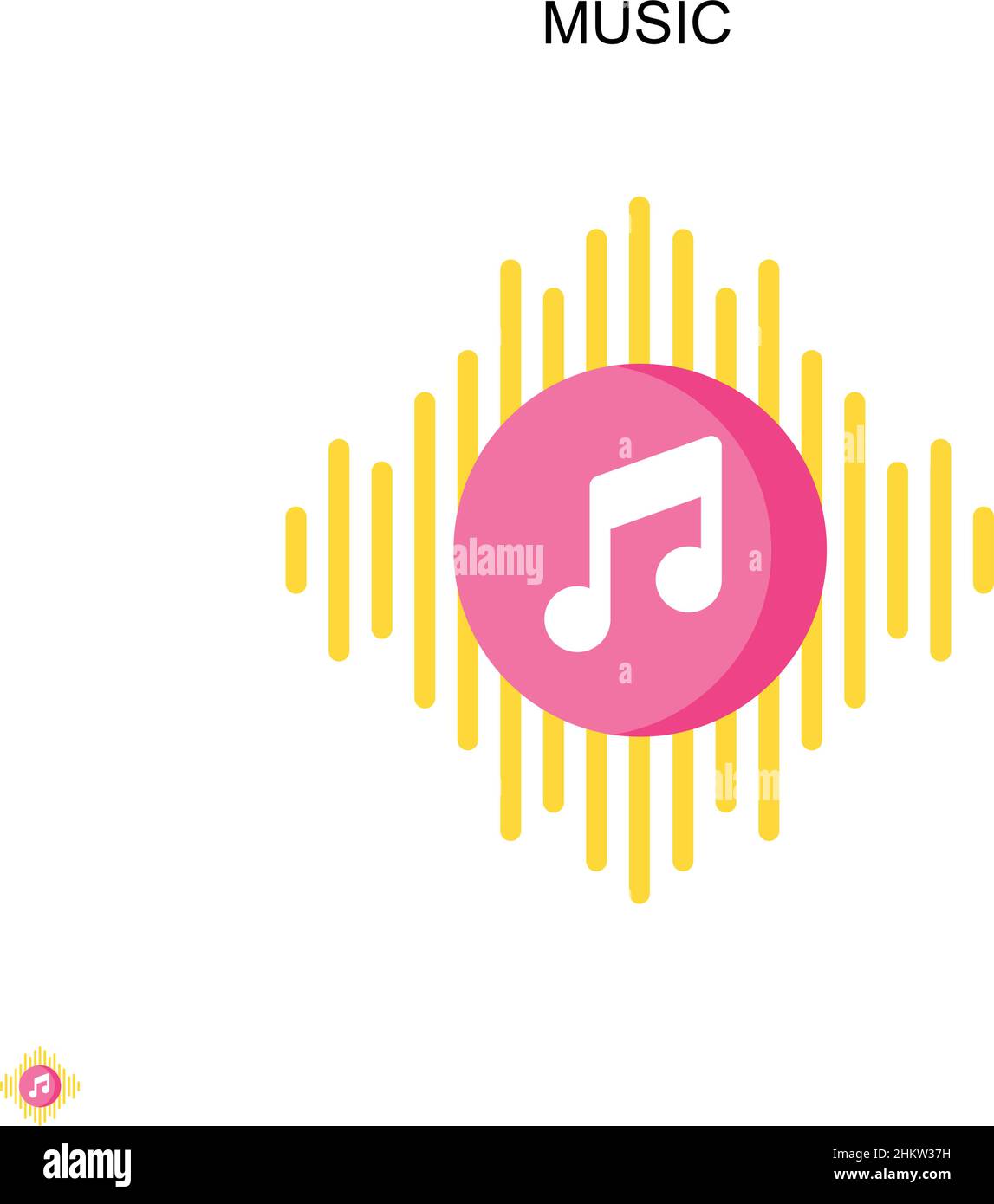 Music Simple vector icon. Illustration symbol design template for web ...