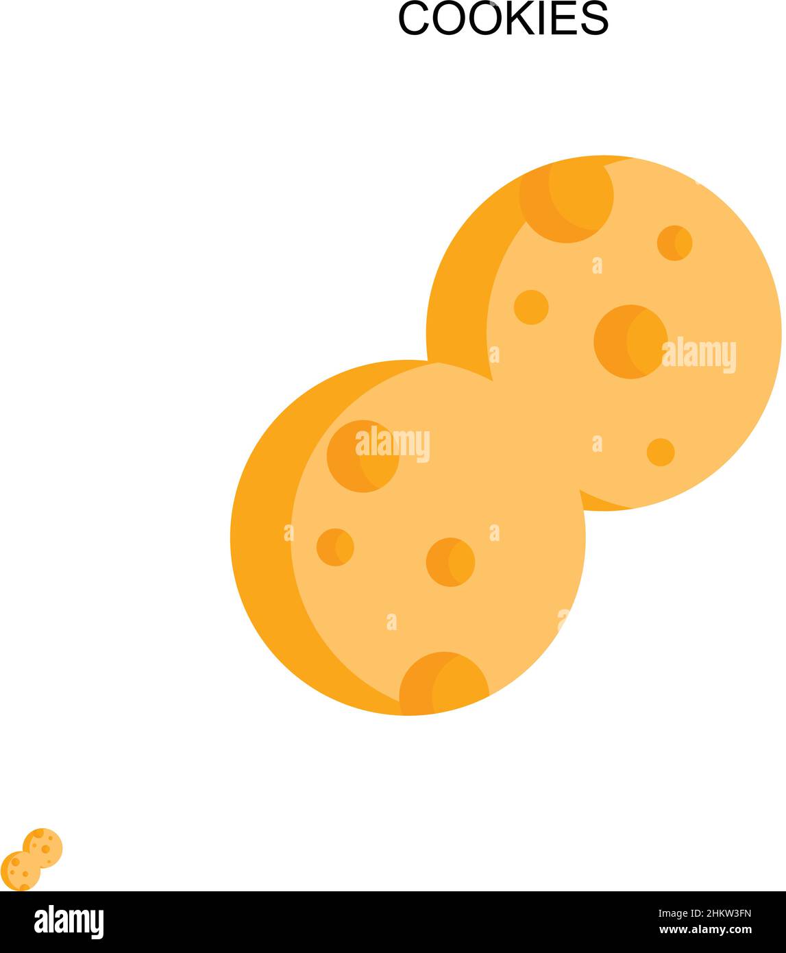 Cookies Simple vector icon. Illustration symbol design template for web ...