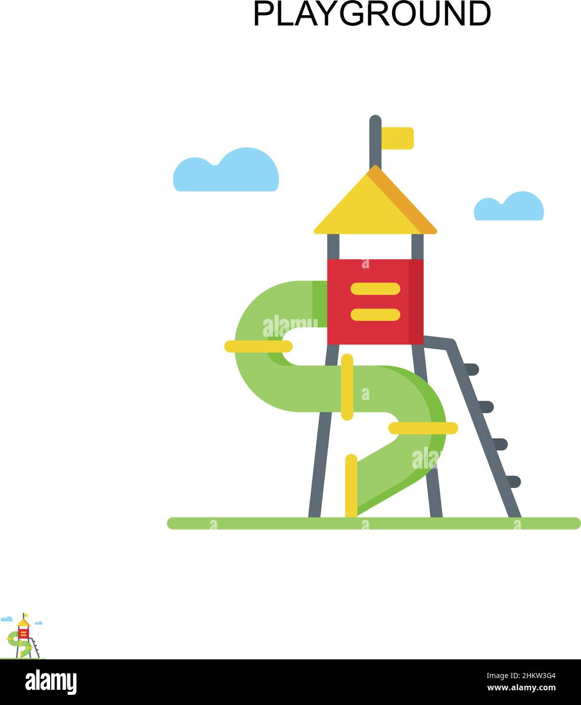 Playground Simple vector icon. Illustration symbol design template for ...
