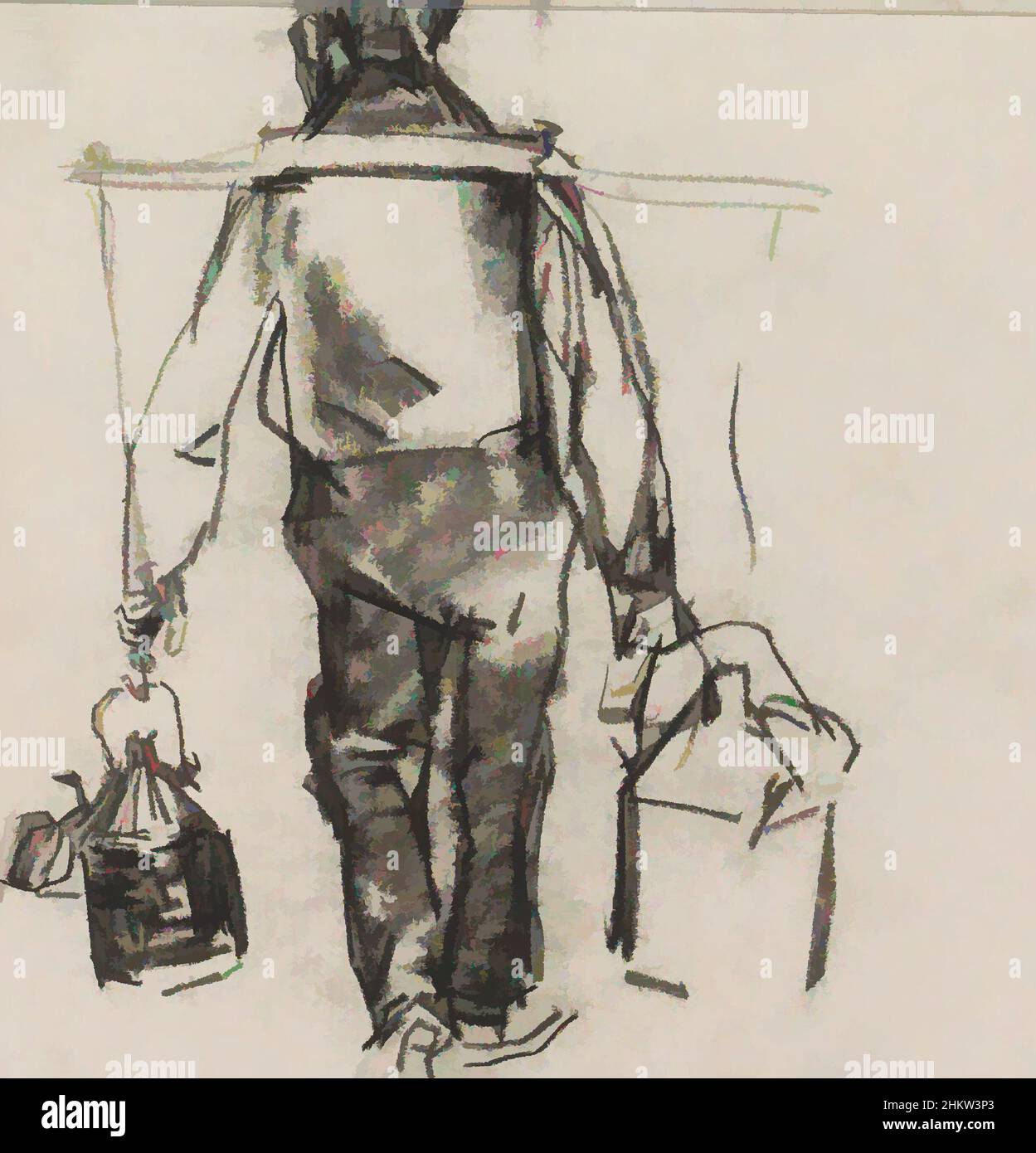 Art inspired by Man with yoke, seen from the back, Classic works ...