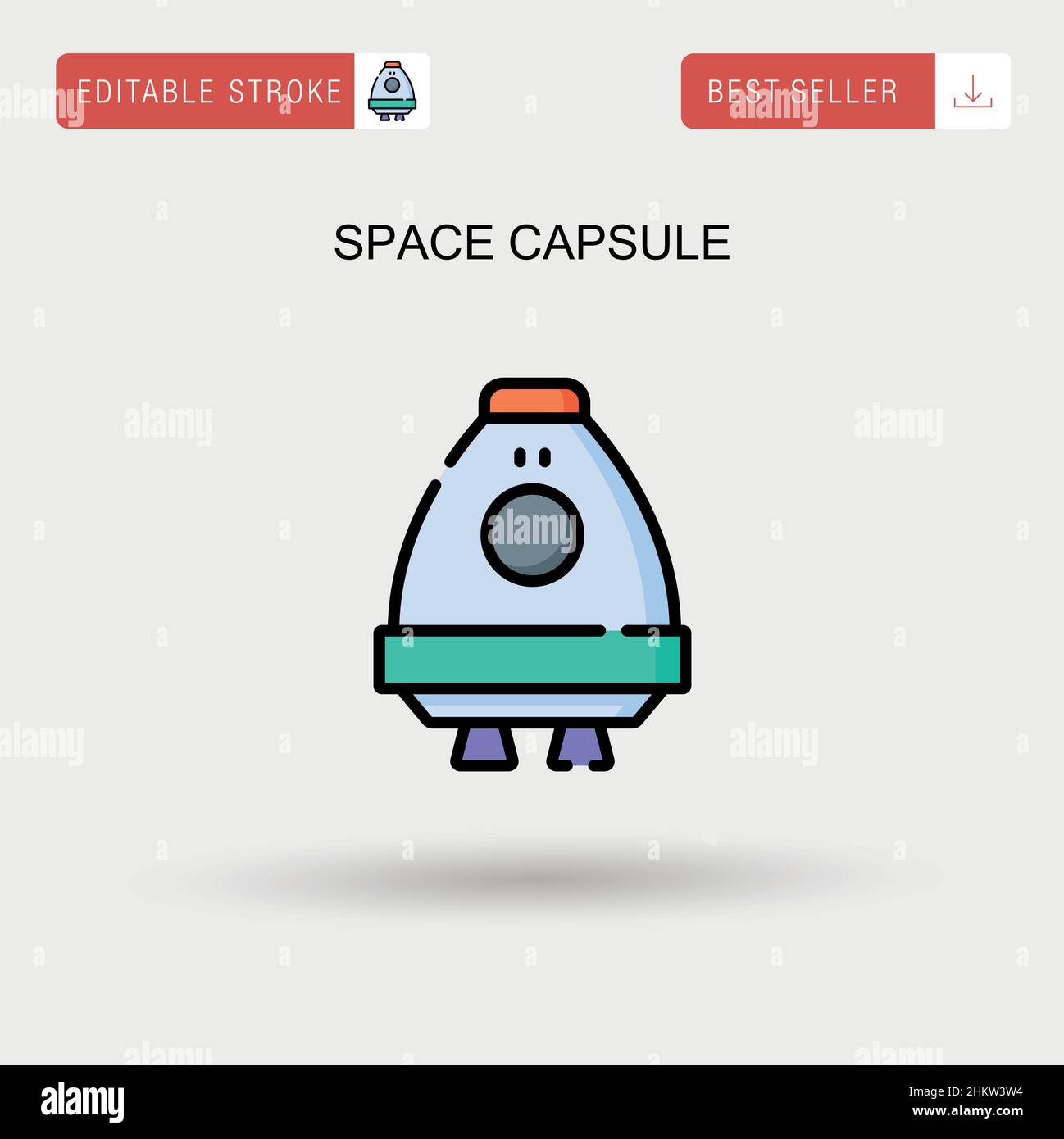 Space capsule Simple vector icon Stock Vector Image & Art - Alamy