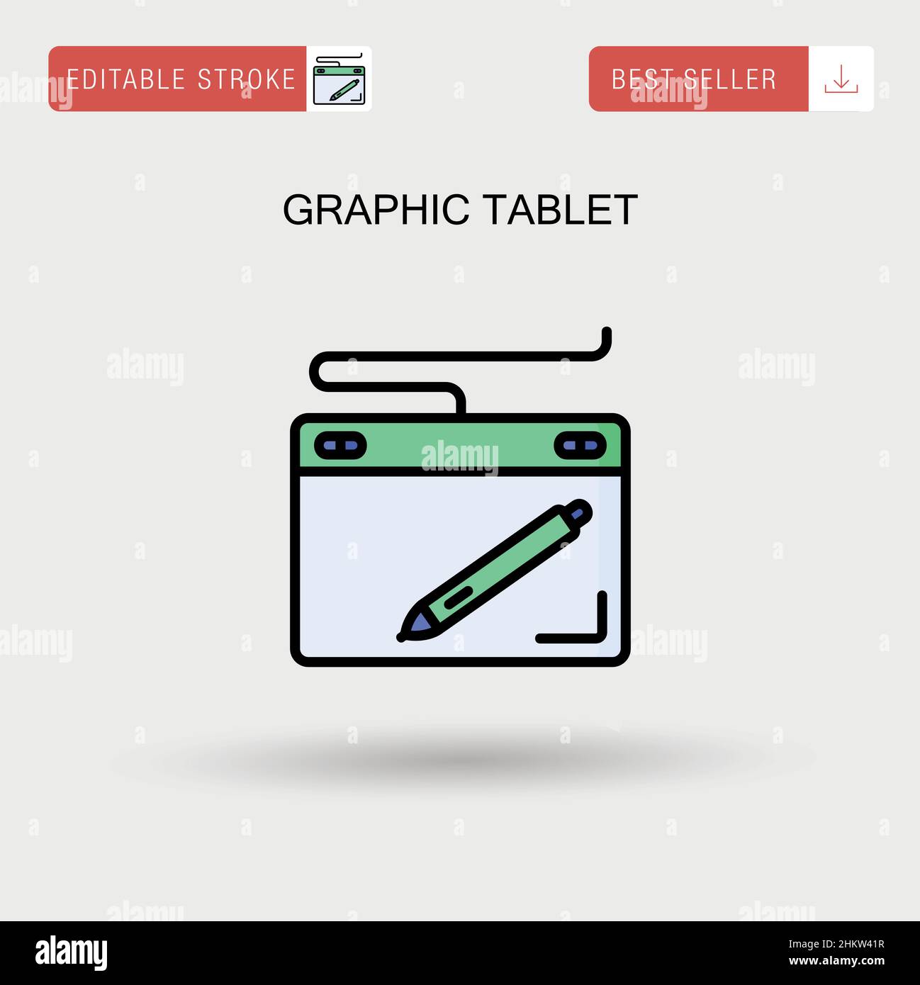 Graphic tablet Simple vector icon Stock Vector Image & Art - Alamy