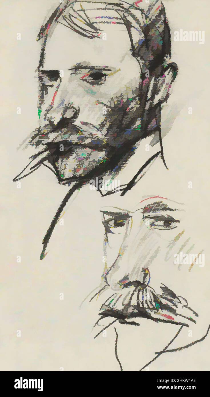 Art inspired by Two self-portraits of smoking, Classic works modernized ...