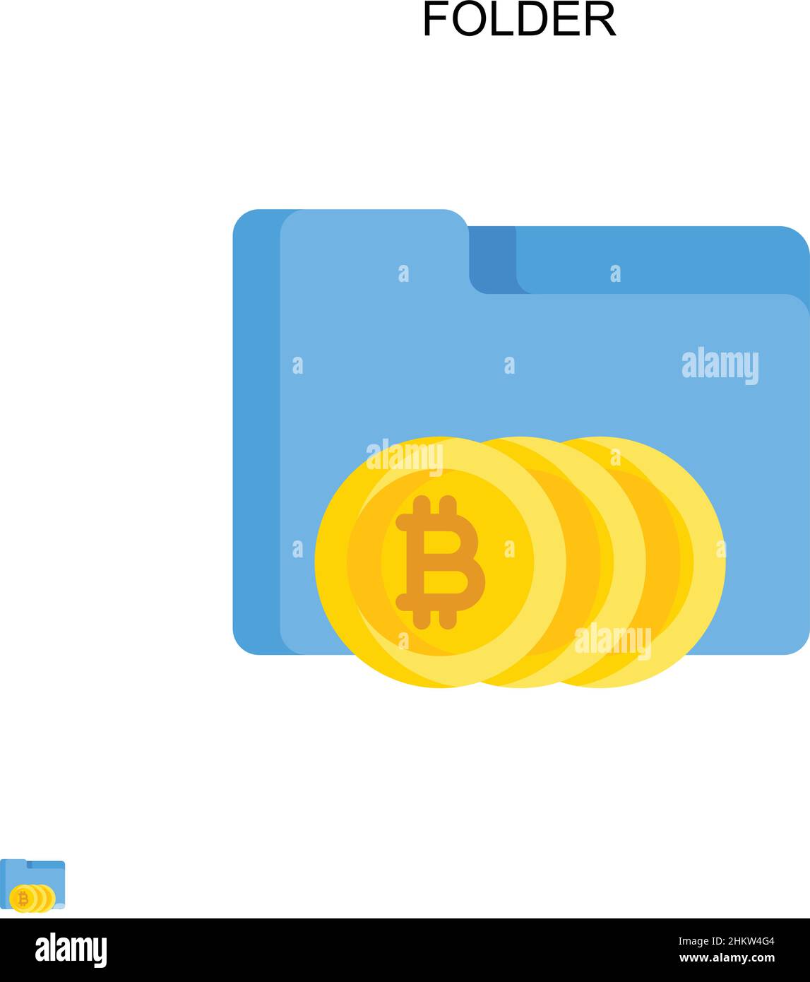 Folder Simple vector icon. Illustration symbol design template for web ...