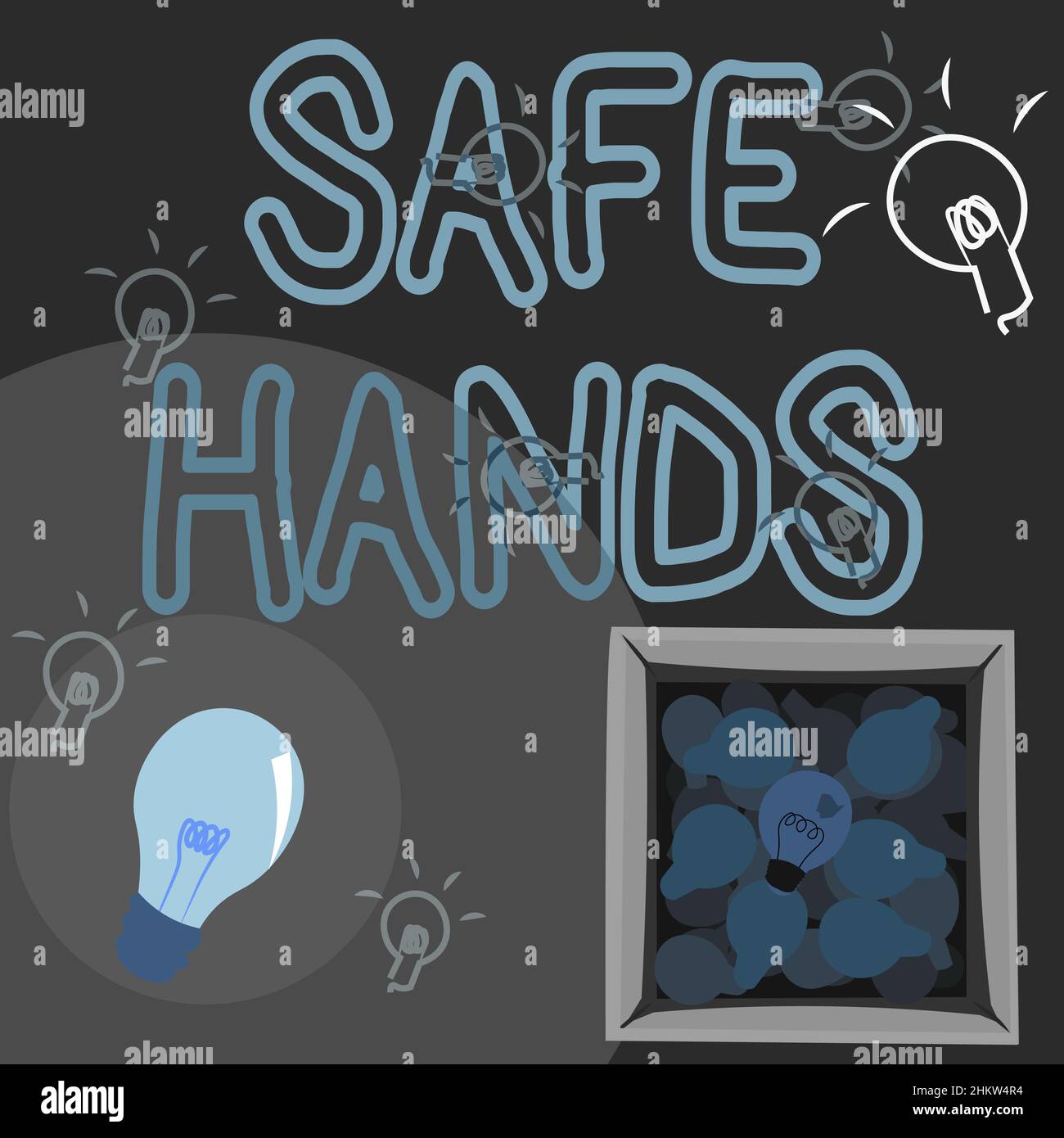 Text sign showing Safe Hands. Conceptual photo Ensuring the sterility ... Text sign showing Safe Hands. Conceptual photo Ensuring the sterility ...