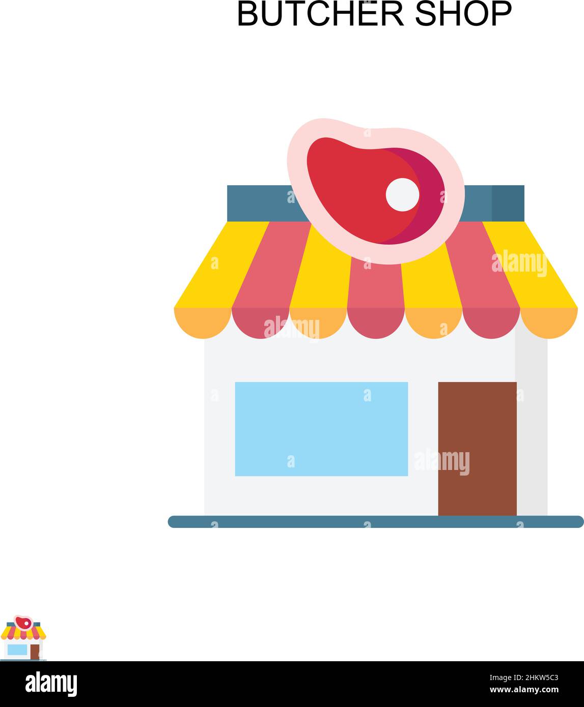 Butcher shop Simple vector icon. Illustration symbol design template ...