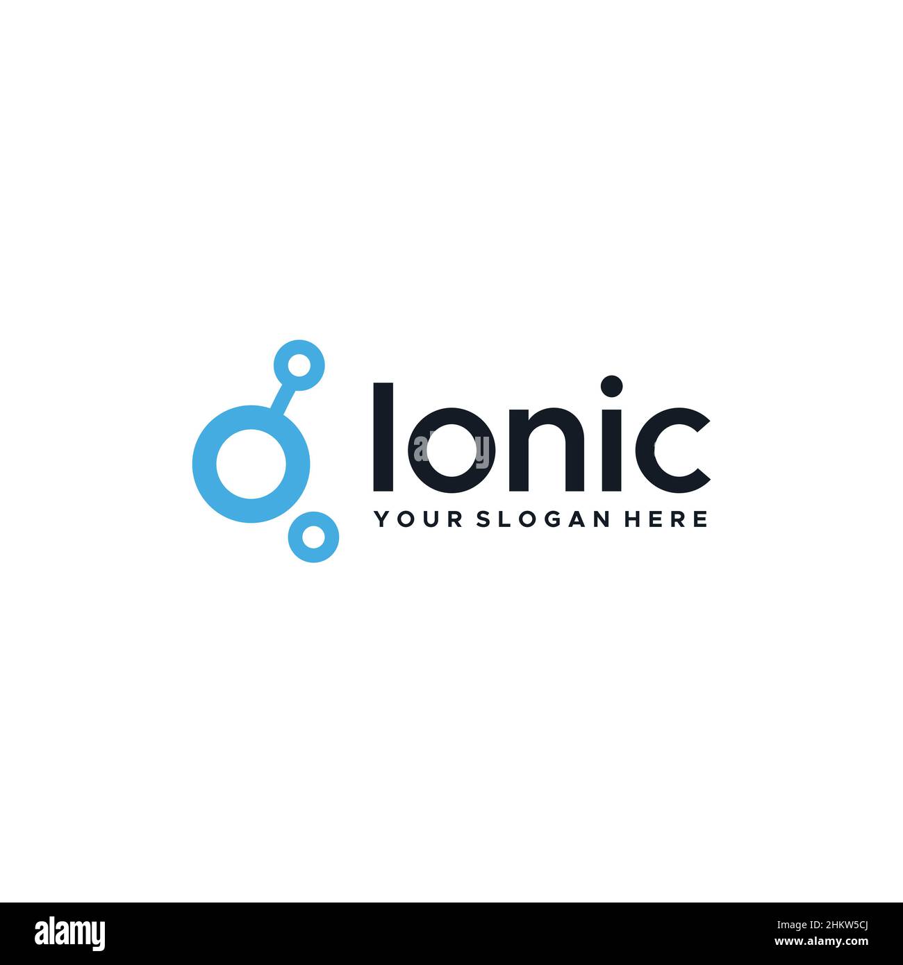 minimalist simple Ionic circuit circle logo design Stock Vector Image ...