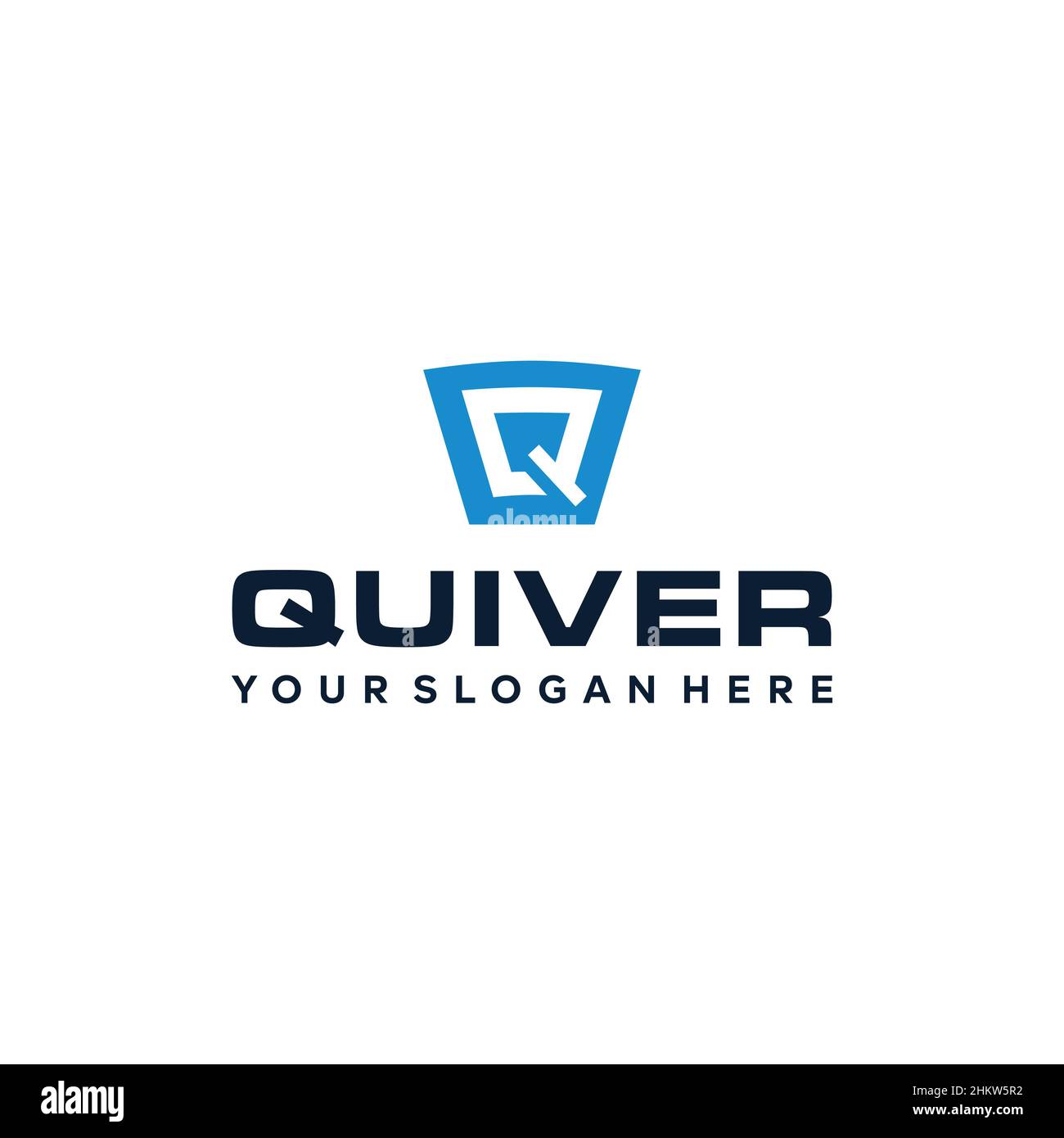 minimalist design initial Q QUIVER logo design Stock Vector Image & Art ...