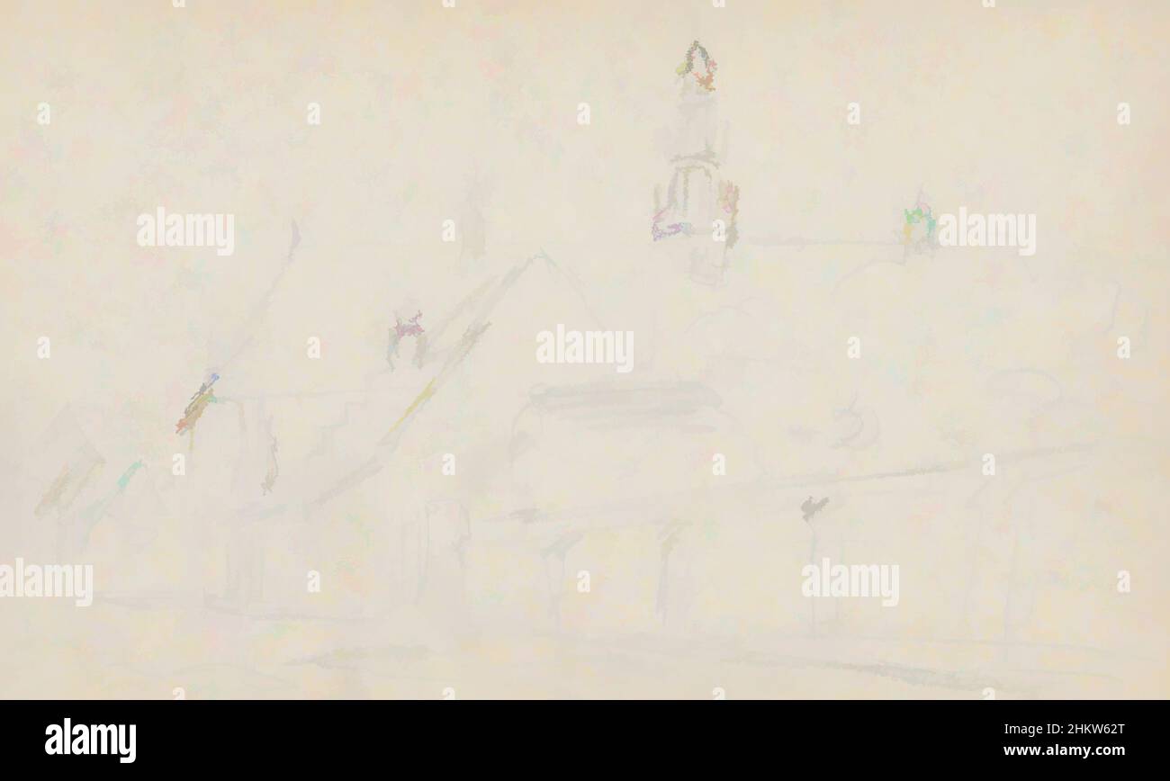 Art inspired by View of the Royal Orphanage in Buren and its walled ...