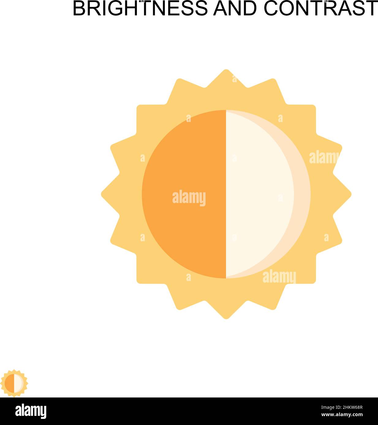 Brightness and contrast Simple vector icon. Illustration symbol design ...