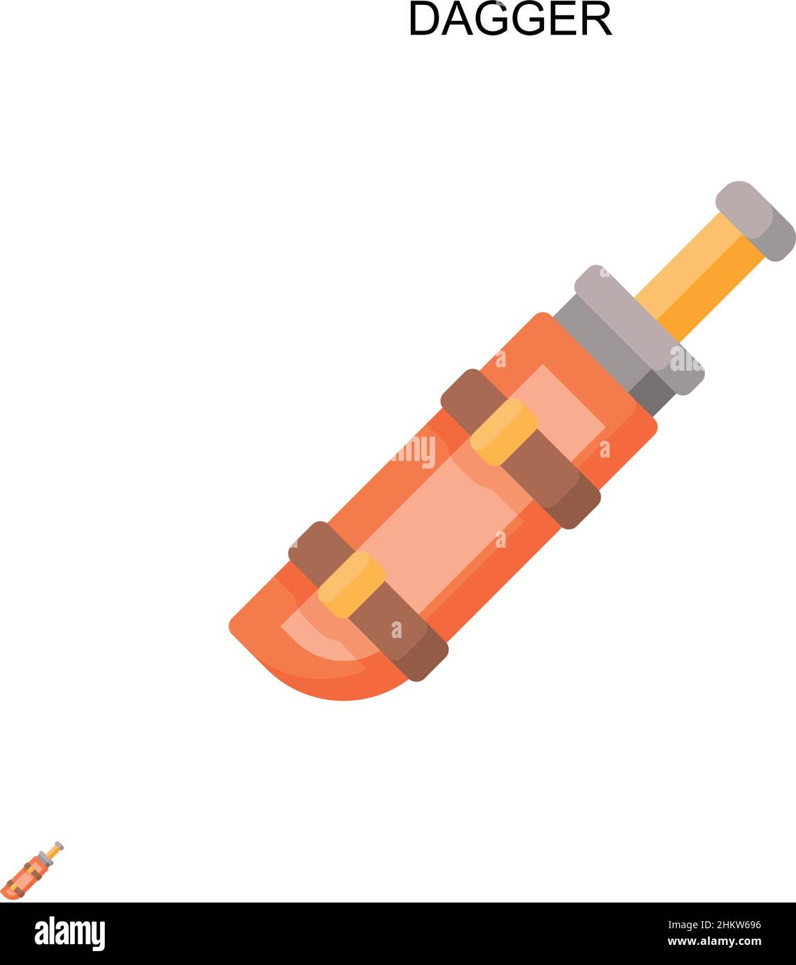 Dagger Simple vector icon. Illustration symbol design template for web ...