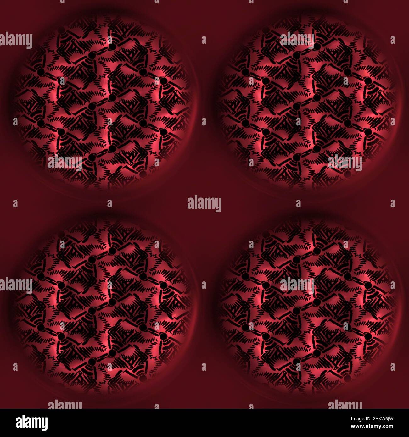 Red metal effect decorative oriental texture. Seamless engraved ...