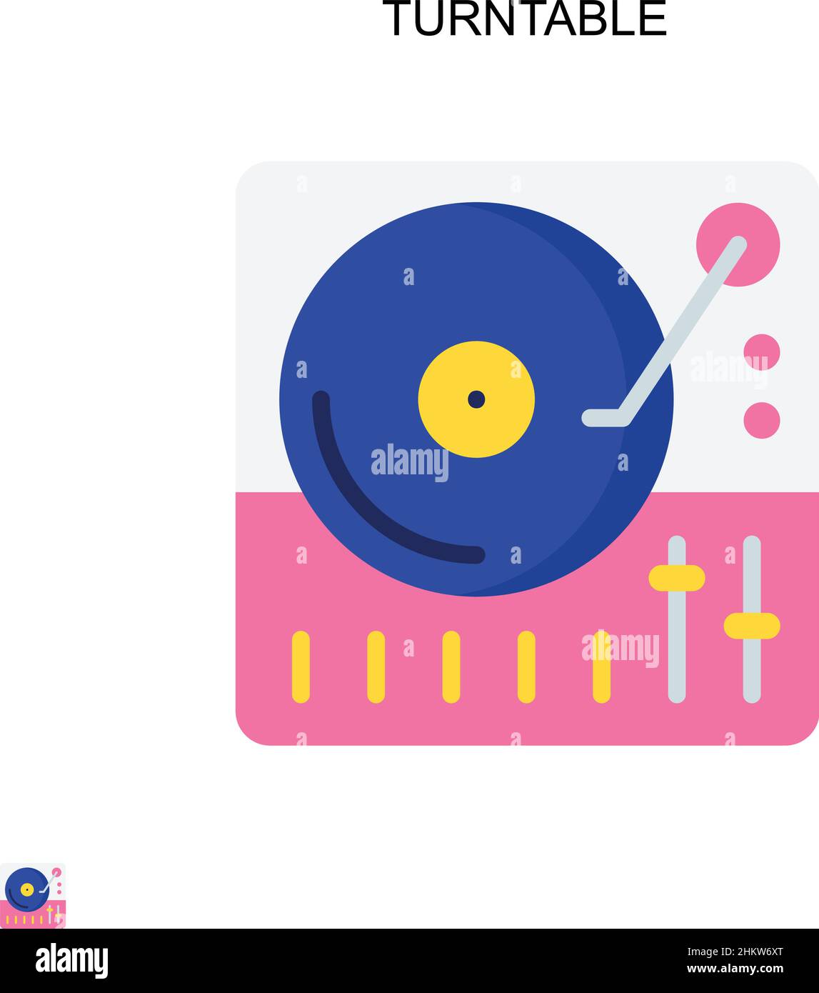 Turntable Simple vector icon. Illustration symbol design template for ...