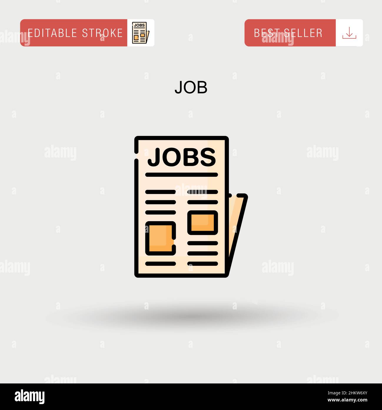 Job Simple vector icon Stock Vector Image & Art - Alamy