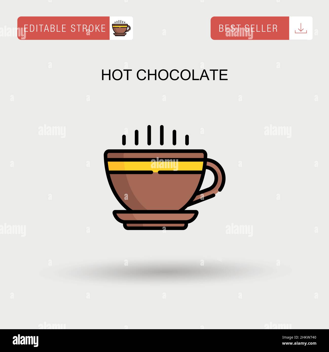Closeup of hot cocoa Stock Vector Images - Alamy