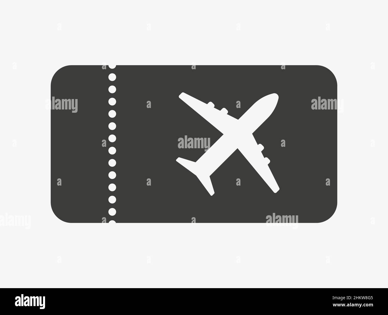Flight ticket sign. Travel ticket vector icon Stock Vector Image & Art ...