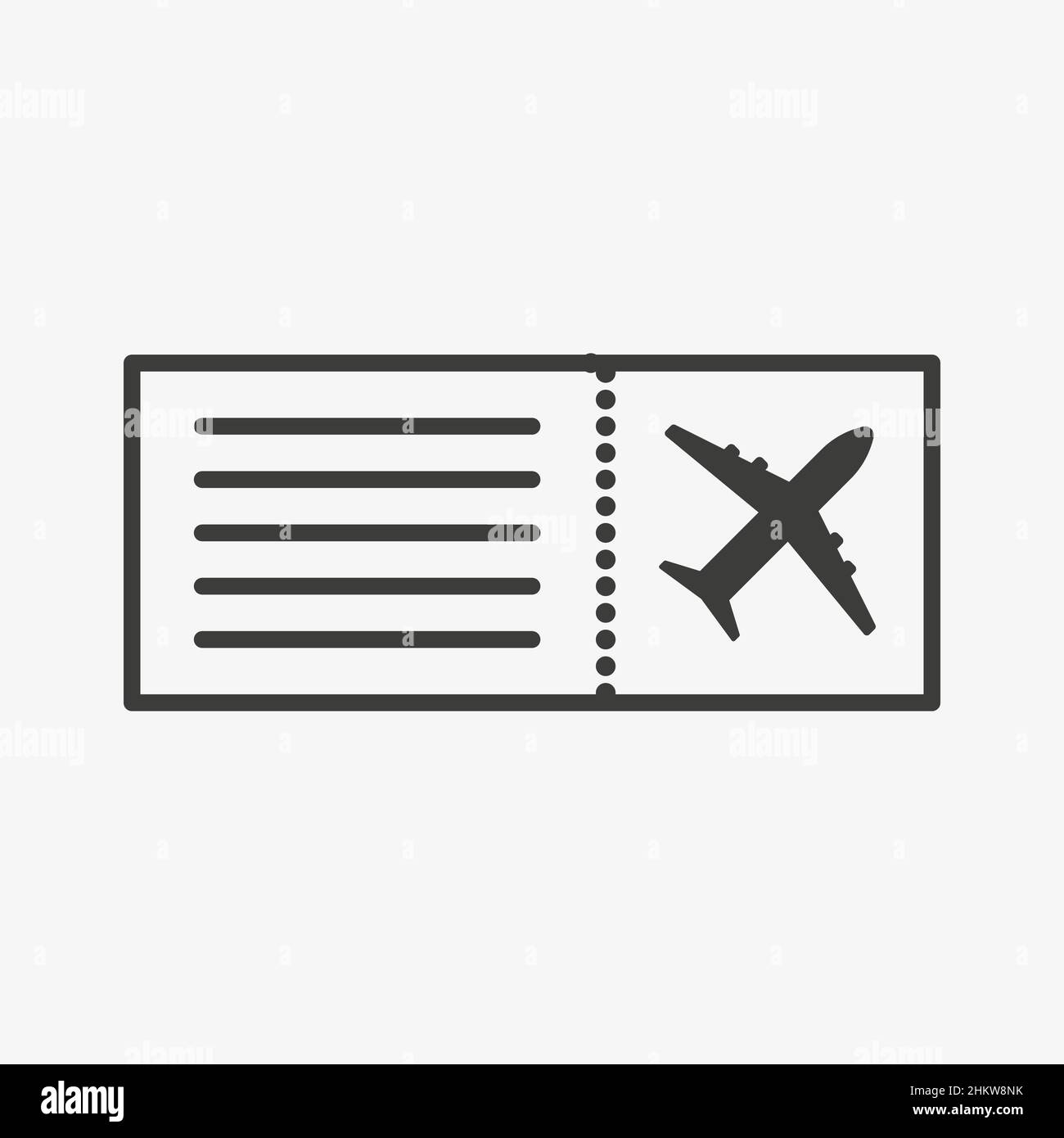 Travel ticket vector icon. Flight ticket sign Stock Vector Image & Art ...