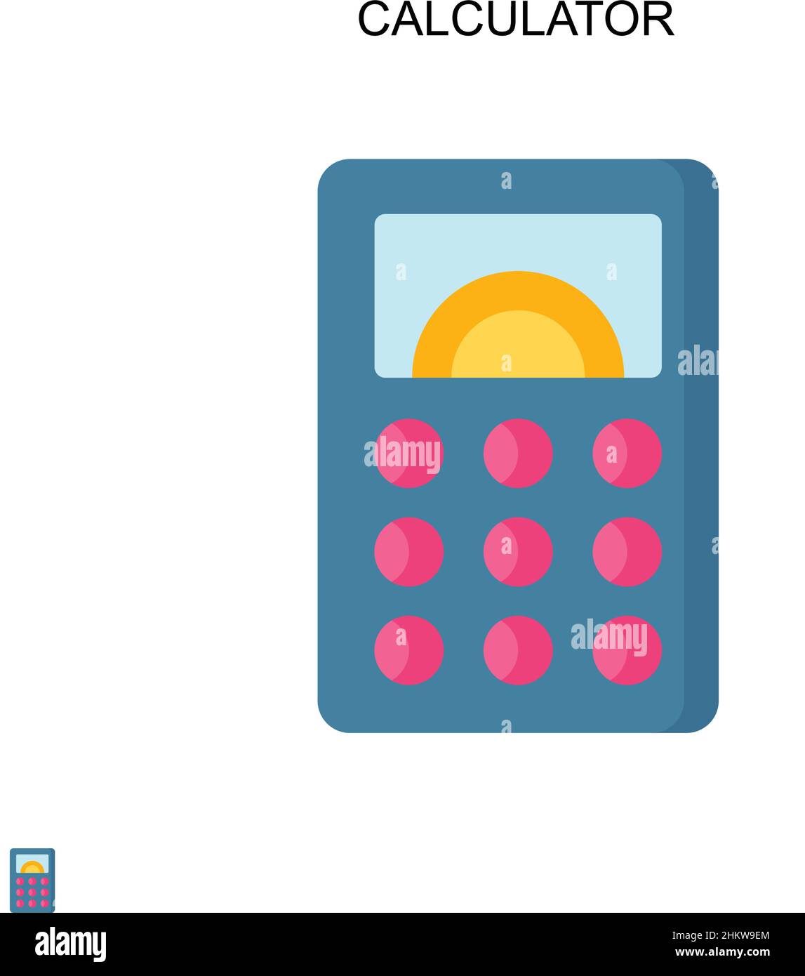 Calculator Simple vector icon. Illustration symbol design template for ...