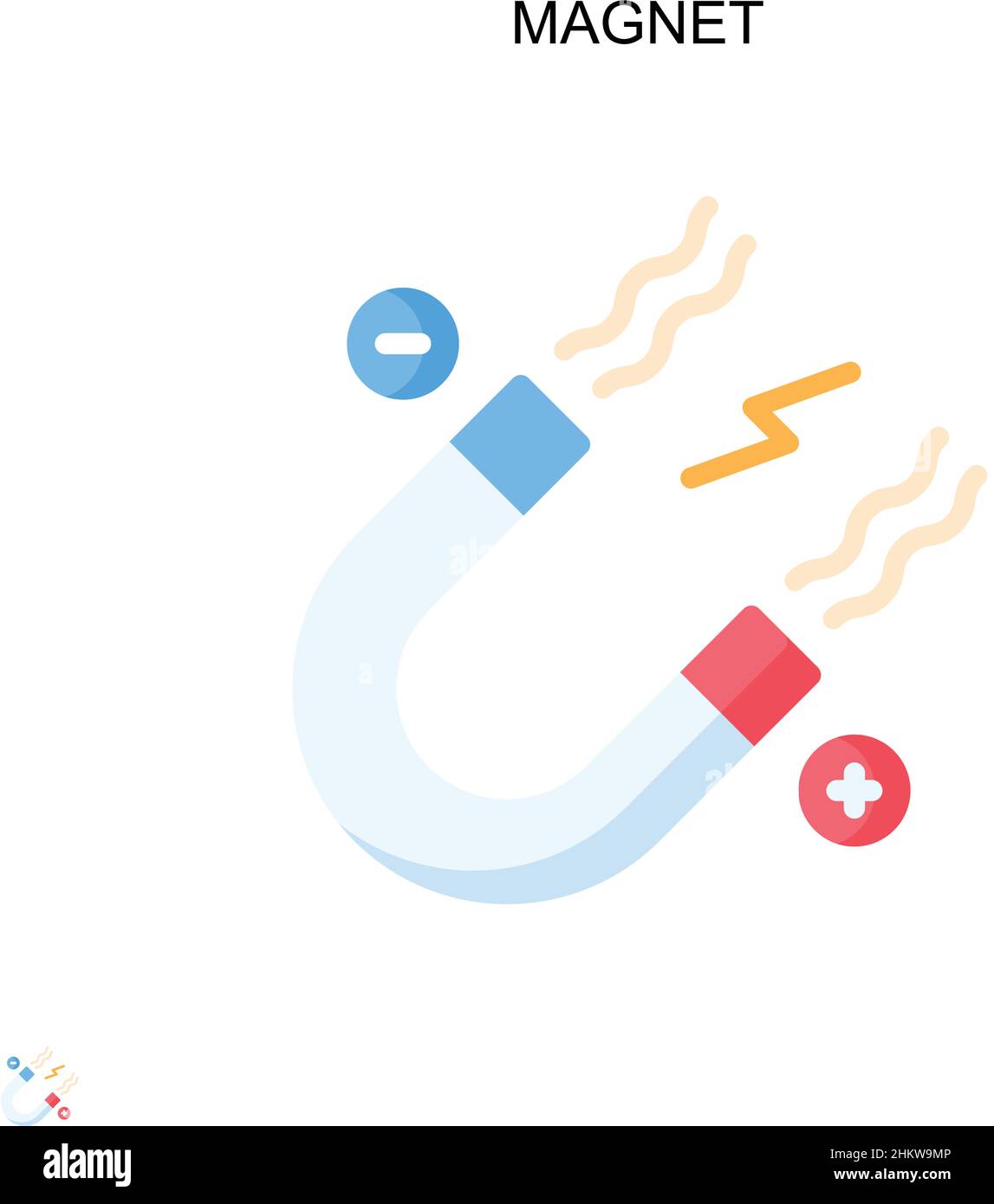 Magnet Simple vector icon. Illustration symbol design template for web ...