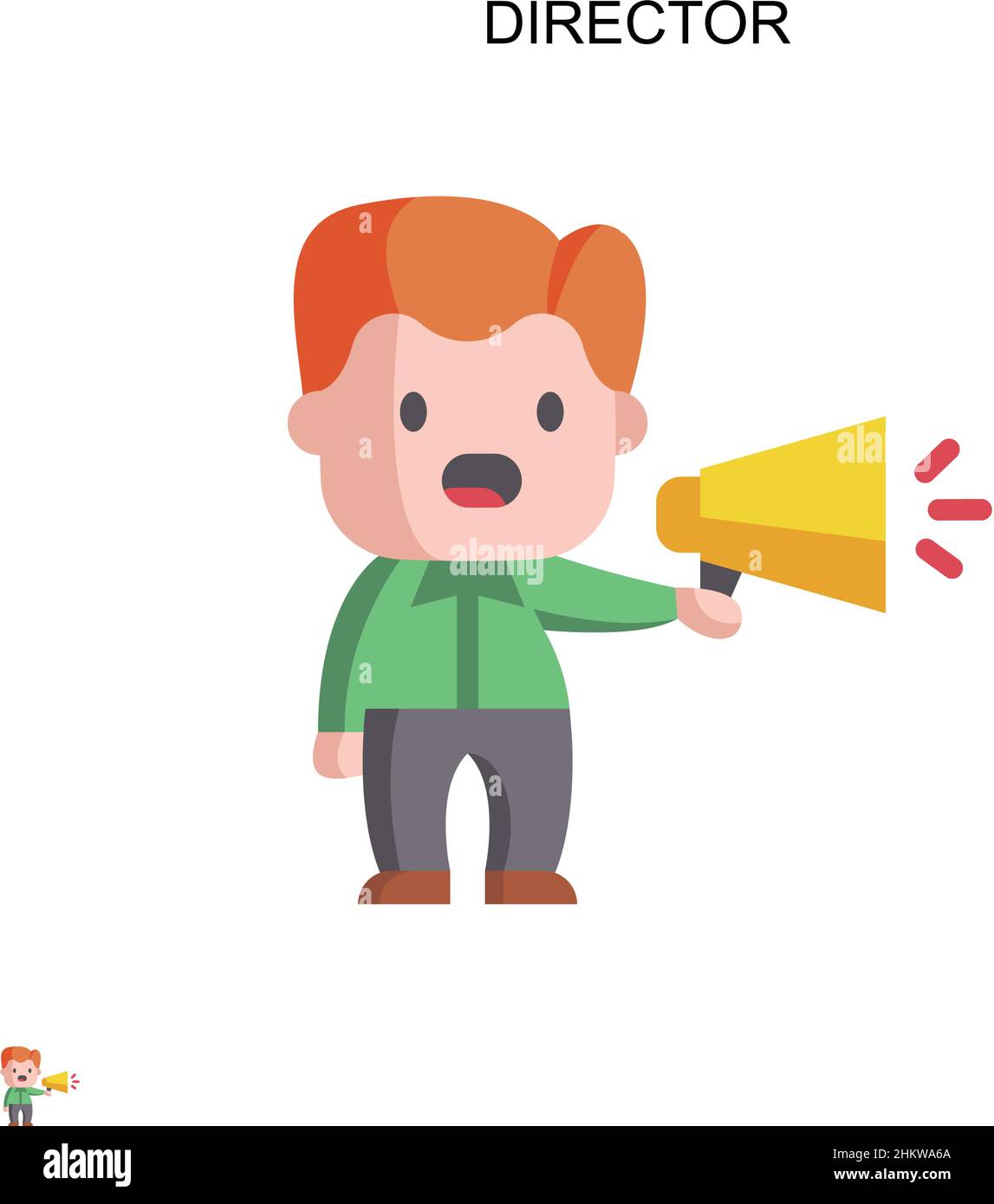 Director Simple vector icon. Illustration symbol design template for ...