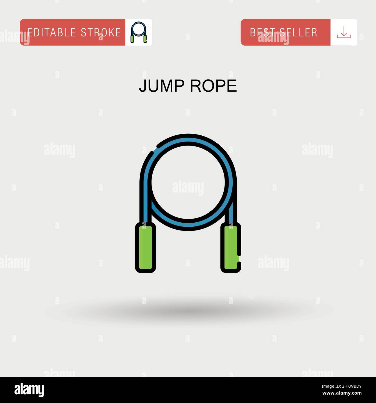 Jump rope Simple vector icon Stock Vector Image & Art - Alamy